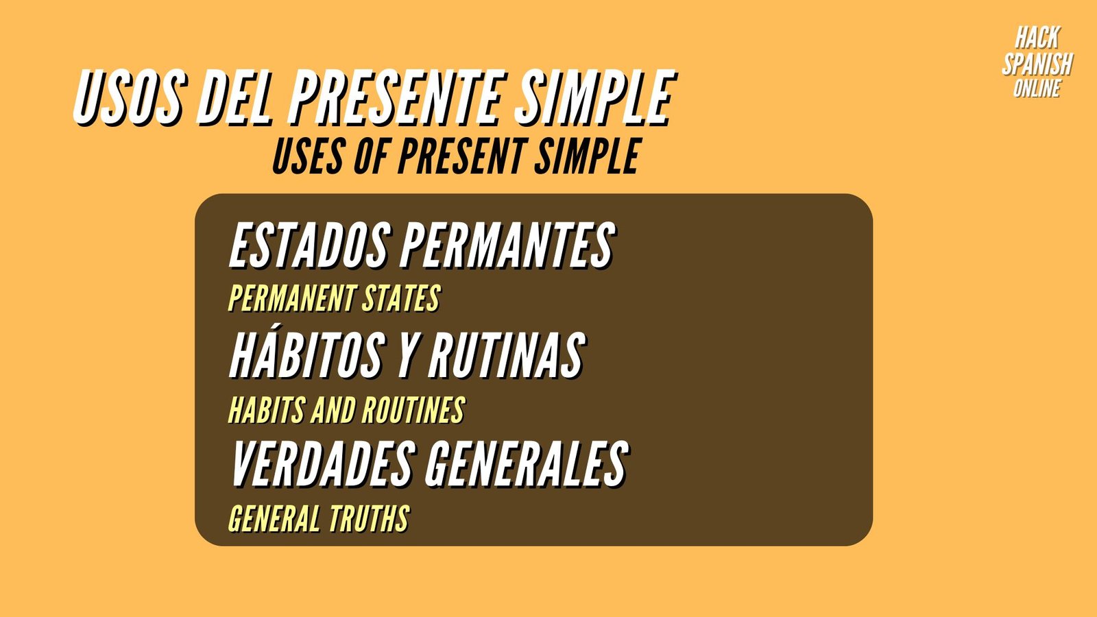 Lesson 15 Uses Of Presente Simple